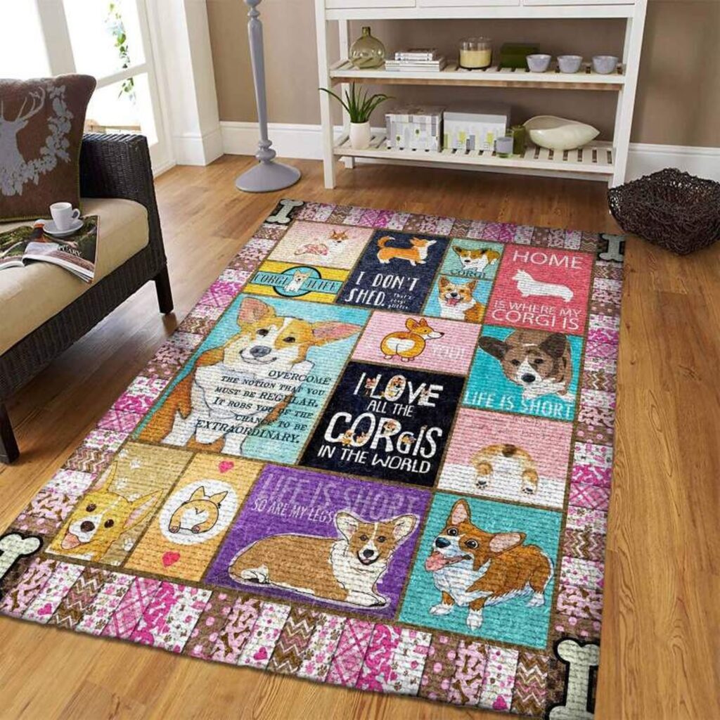Corgi 4life Limited Edition Rug - Unique Anime Apparel for Fans