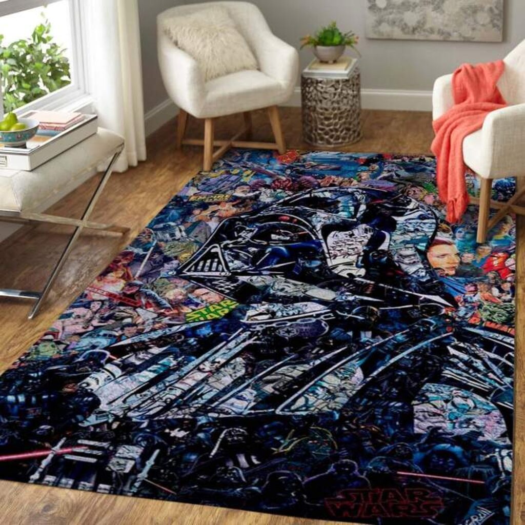 Darth Vader Of Star Wars Rug Custom Size And Printing - Unique Anime ...