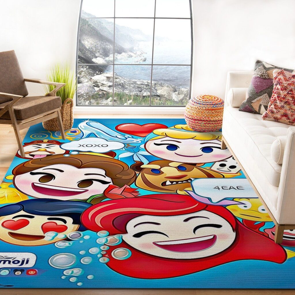Disney Emoji Blitz Rug - Unique Anime Apparel for Fans