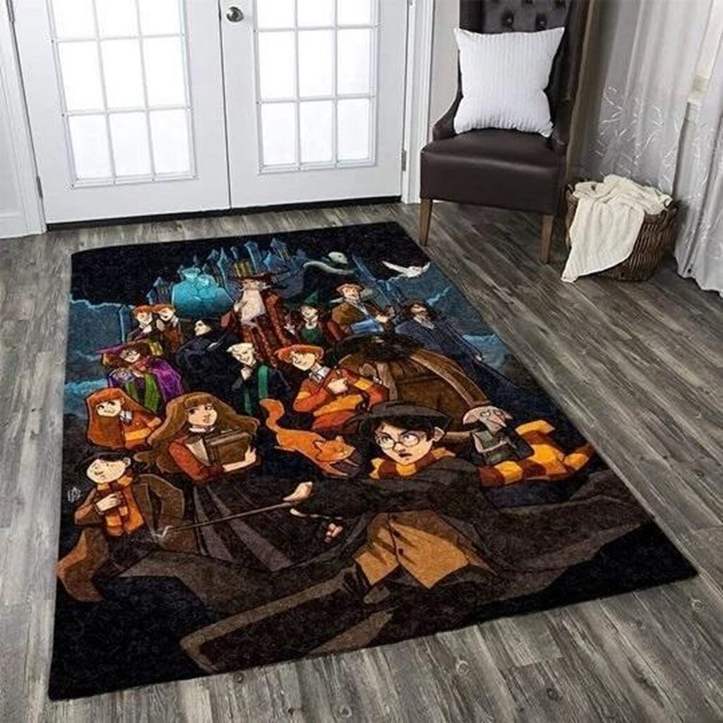 Harry Potter Cartoon Rug - Unique Anime Apparel for Fans