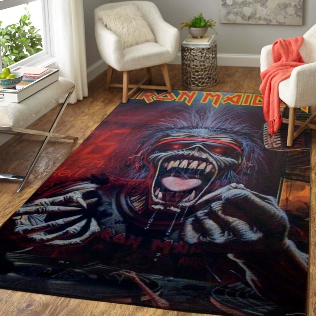 Heavy Metal Iron Maiden Area Rug - Unique Anime Apparel for Fans