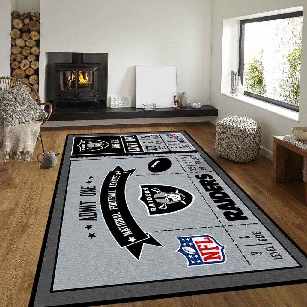 Las Vegas Raiders Rug – Custom Size And Printing - Unique Anime Apparel ...