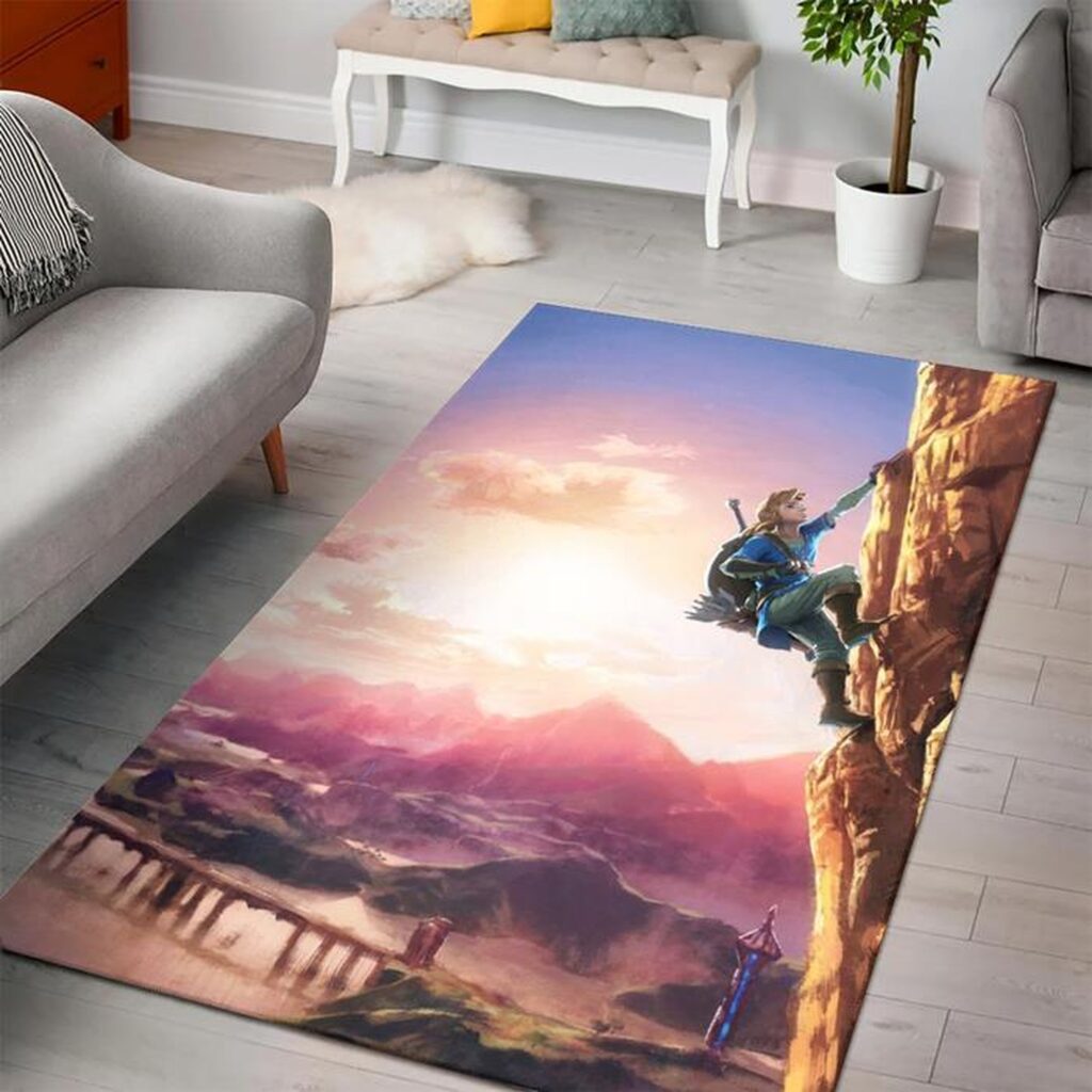 Legend Zelda Breath Wild Rug - Unique Anime Apparel for Fans