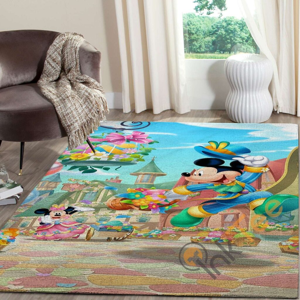Mickey Mouse And Minnie Mouse Rug - Unique Anime Apparel for Fans