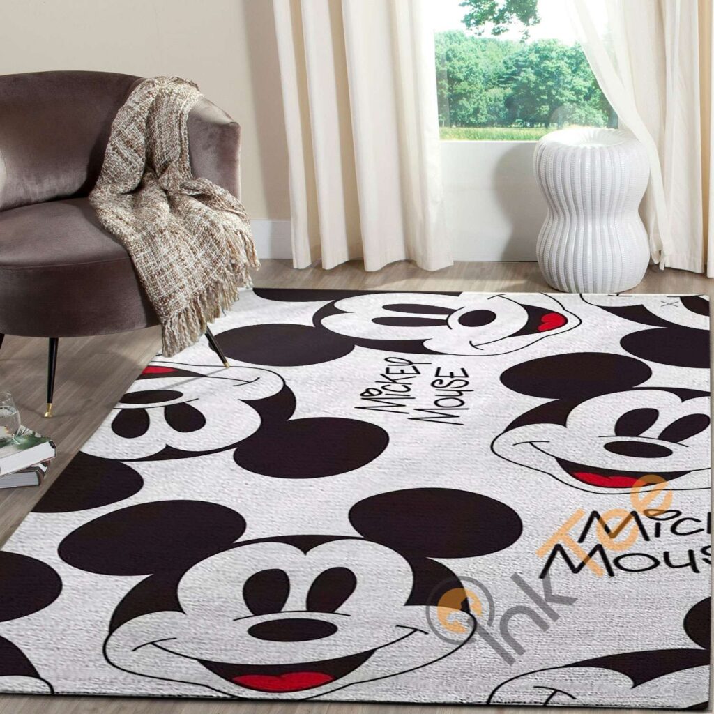 Mickey Mouse Face Rug - Unique Anime Apparel for Fans