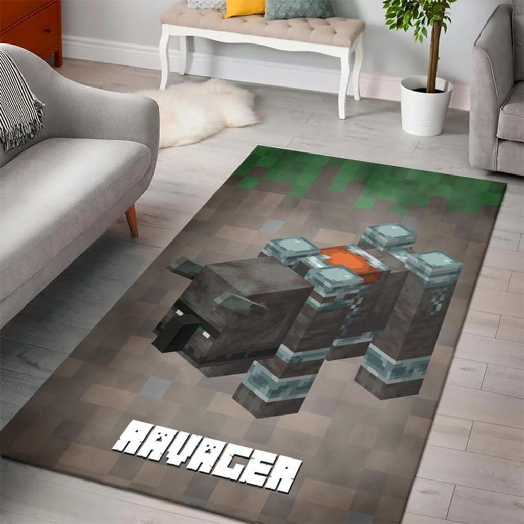 Minecraft Ravager Rug - Unique Anime Apparel for Fans