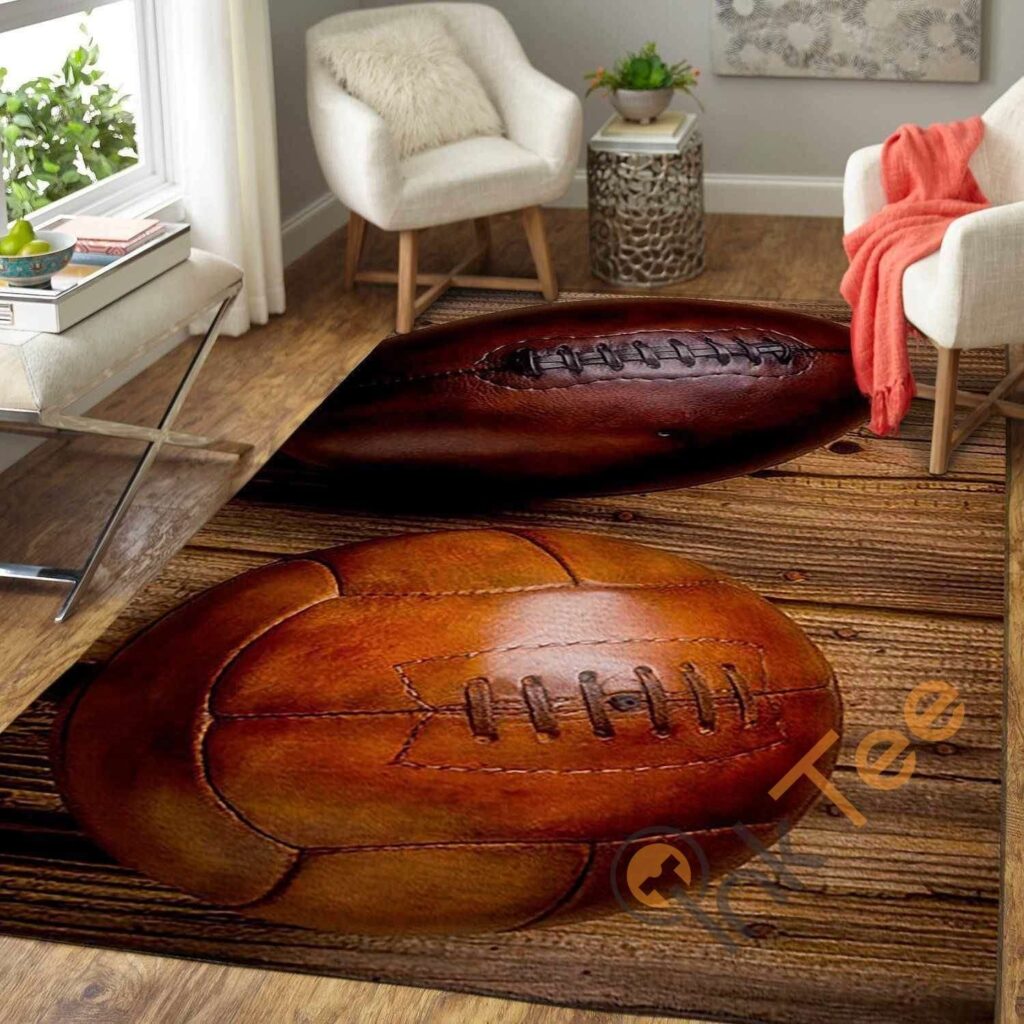 Moody Football Soccer Ball Area Rug - Unique Anime Apparel for Fans