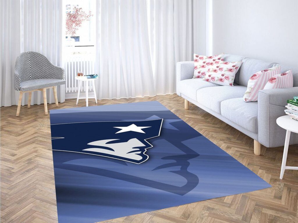 New England Patriots Wallpaper Living Room Modern Carpet Rug - Unique ...