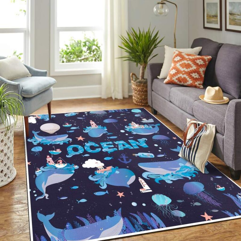 Ocean Pattern Mk Carpet Area Rug - Unique Anime Apparel for Fans