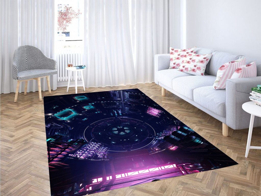 Sci-fi Futuristic Place Cyberpunk 2077 Living Room Modern Carpet Rug ...