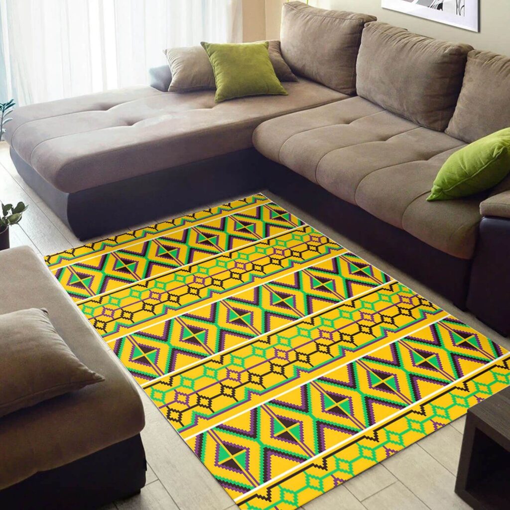 Trendy African Colorful Afro American Afrocentric Art Large House Rug ...