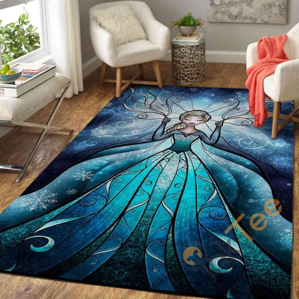 elsa Frozen Disney Princess Area Rug - Unique Anime Apparel for Fans