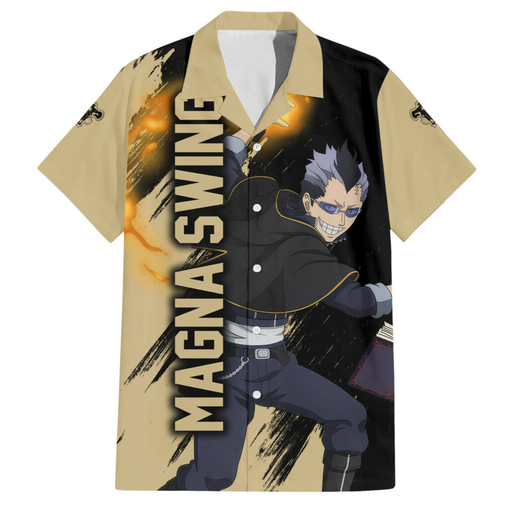 Black Bull Magna Swing Hawaiian Shirt Black Clover Anime - Unique Anime ...