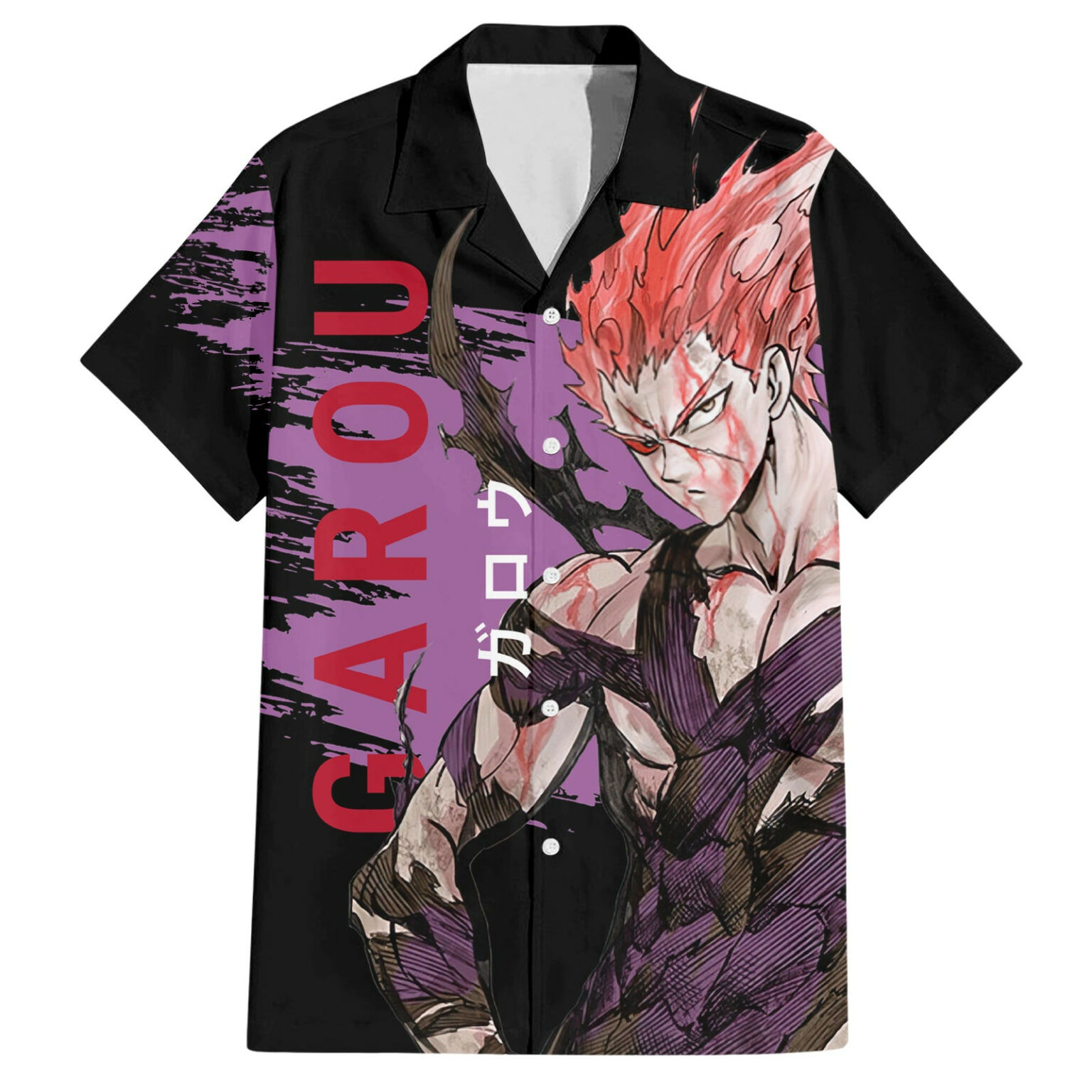 Garou Anime OPM Hawaiian Shirt - Unique Anime Apparel for Fans