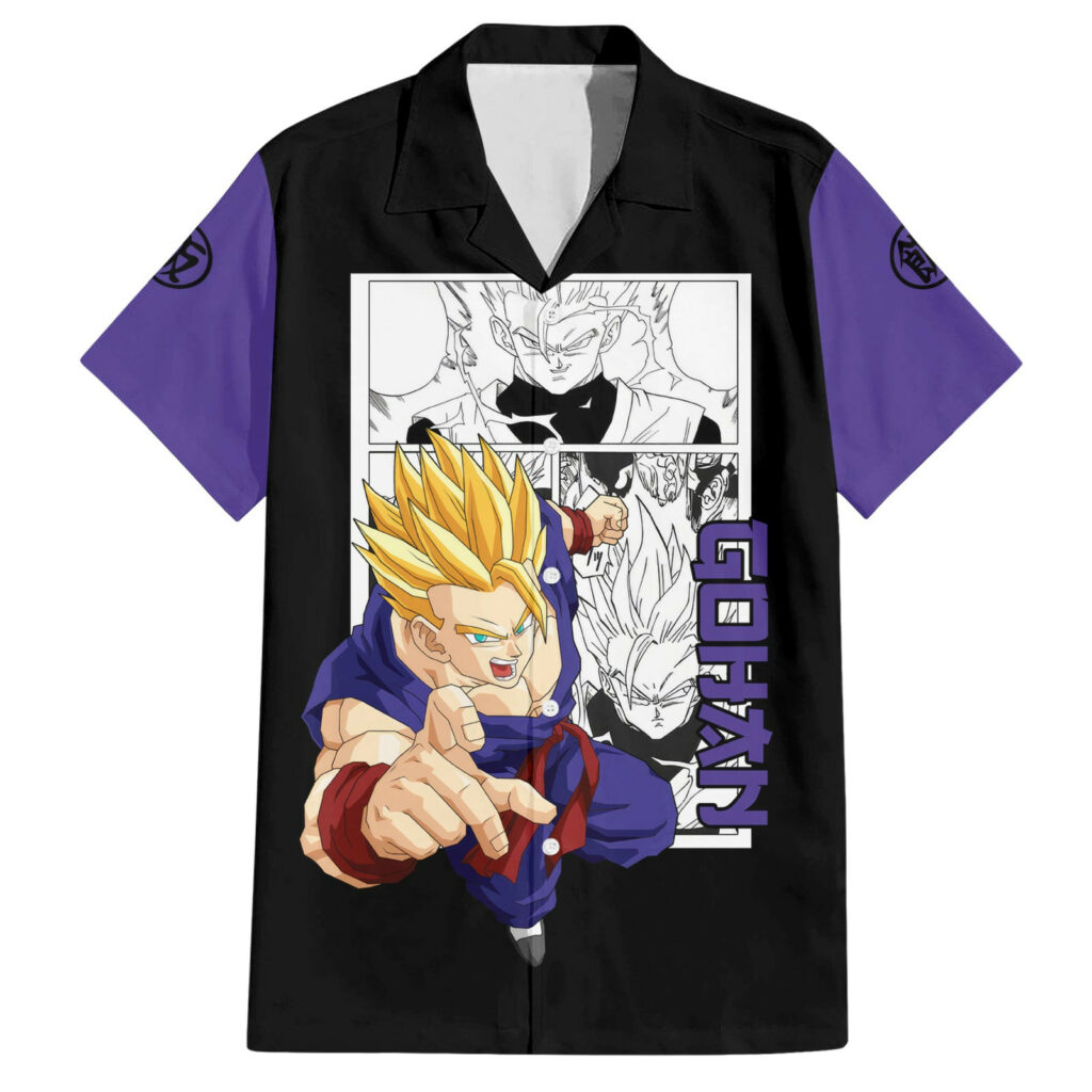 Gohan Adult SSJ2 Hawaiian Shirt Dragon Ball Anime Mix Manga - Unique ...