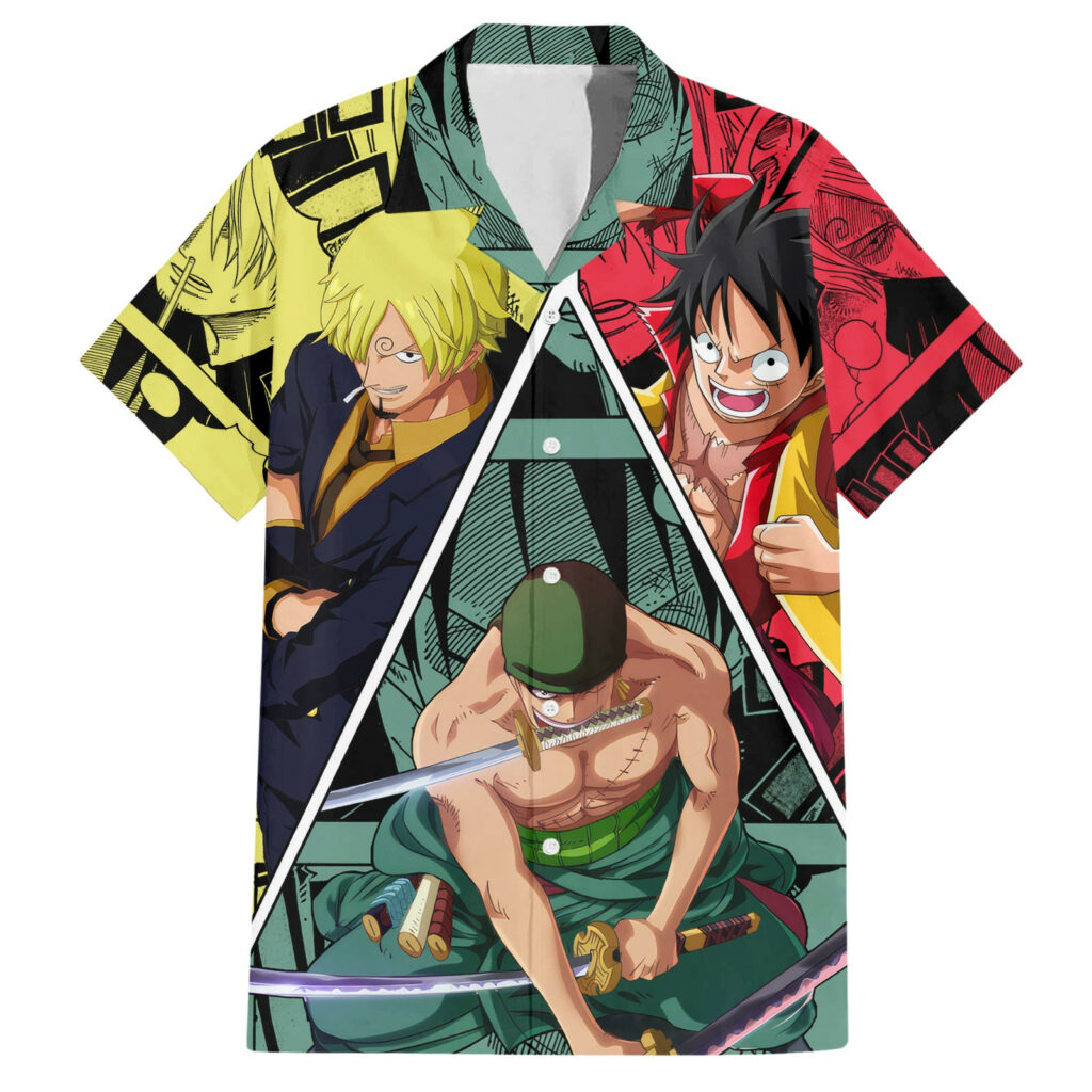 Luffy X Sanji X Zoro One Piece Hawaiian Shirt Anime - Unique Anime ...