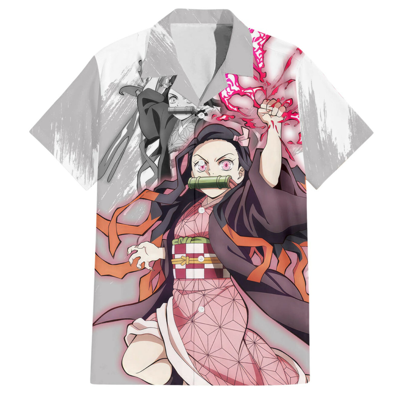 Nezuko Hawaiian Shirt Demon Slayer - Unique Anime Apparel for Fans