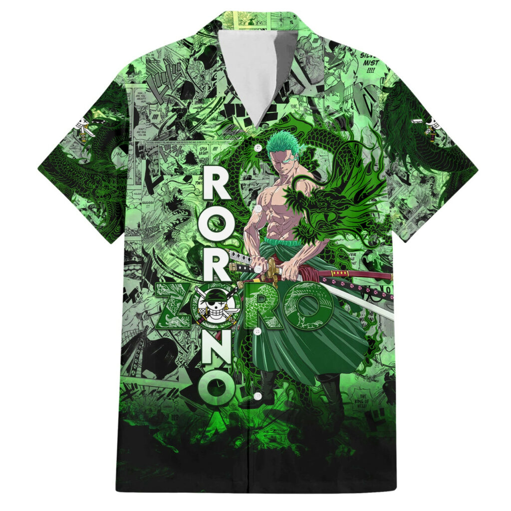 One Piece Roronoa Zoro Hawaiian Shirt Dragon Twister Style - Unique ...