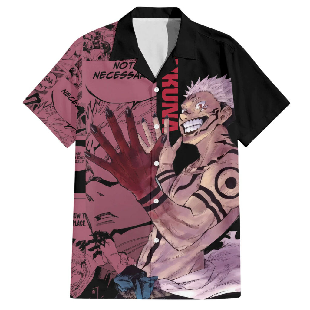 Ryoumen Sukuna Jujutsu Kaisen Manga Style Hawaiian Shirt - Unique Anime ...