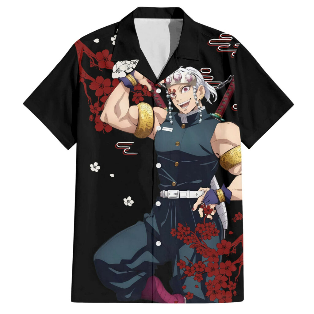 Tengen Uzui Anime Japan Style Hawaiian Shirt - Unique Anime Apparel for ...