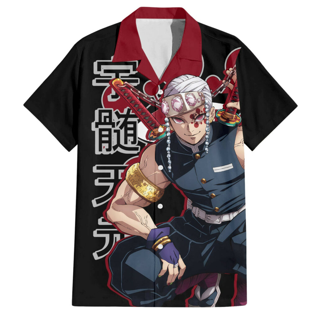 Tengen Uzui Hawaiian Shirt Demon Slayer - Unique Anime Apparel for Fans