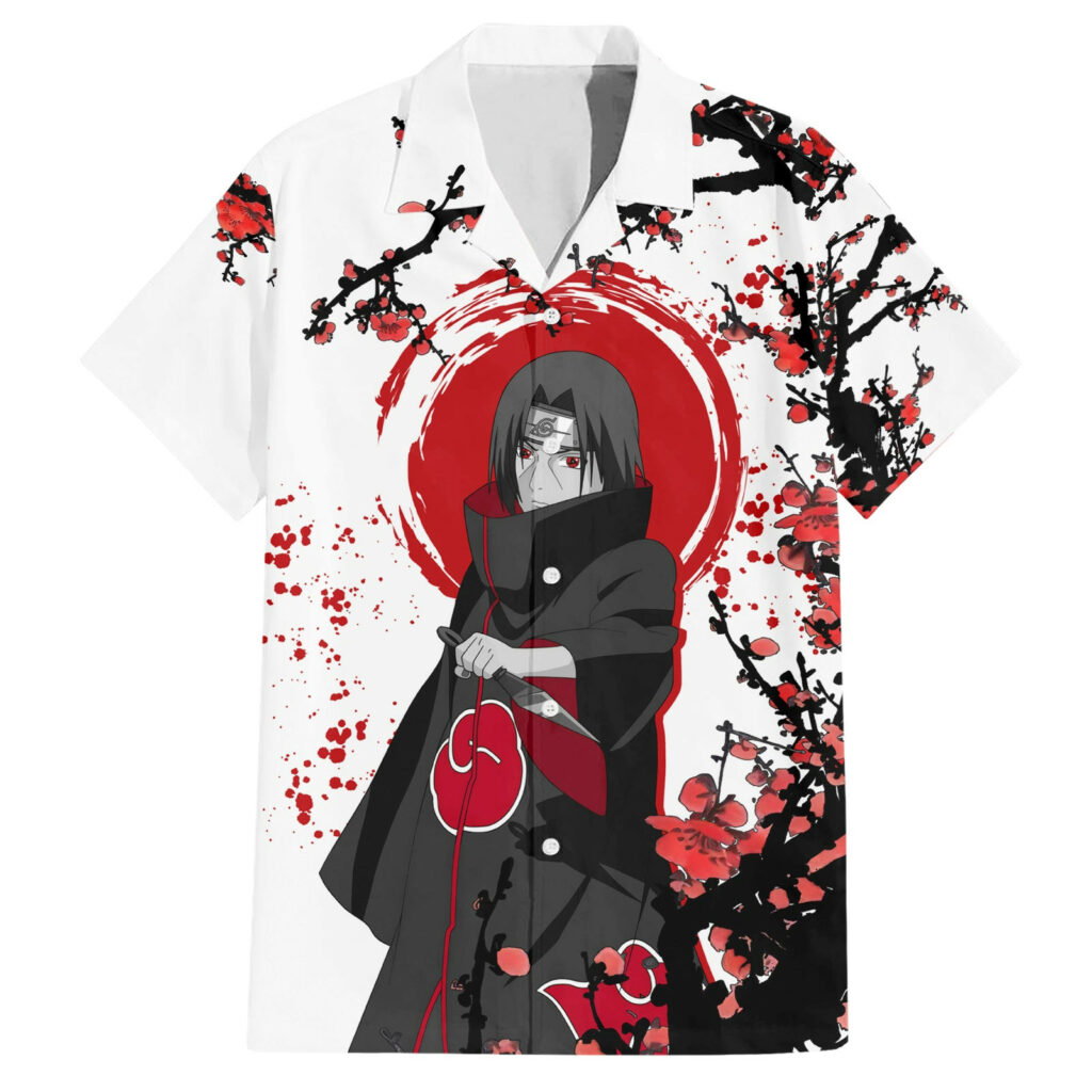 Uchiha Itachi Anime Japan Style Hawaiian Shirt - Unique Anime Apparel ...
