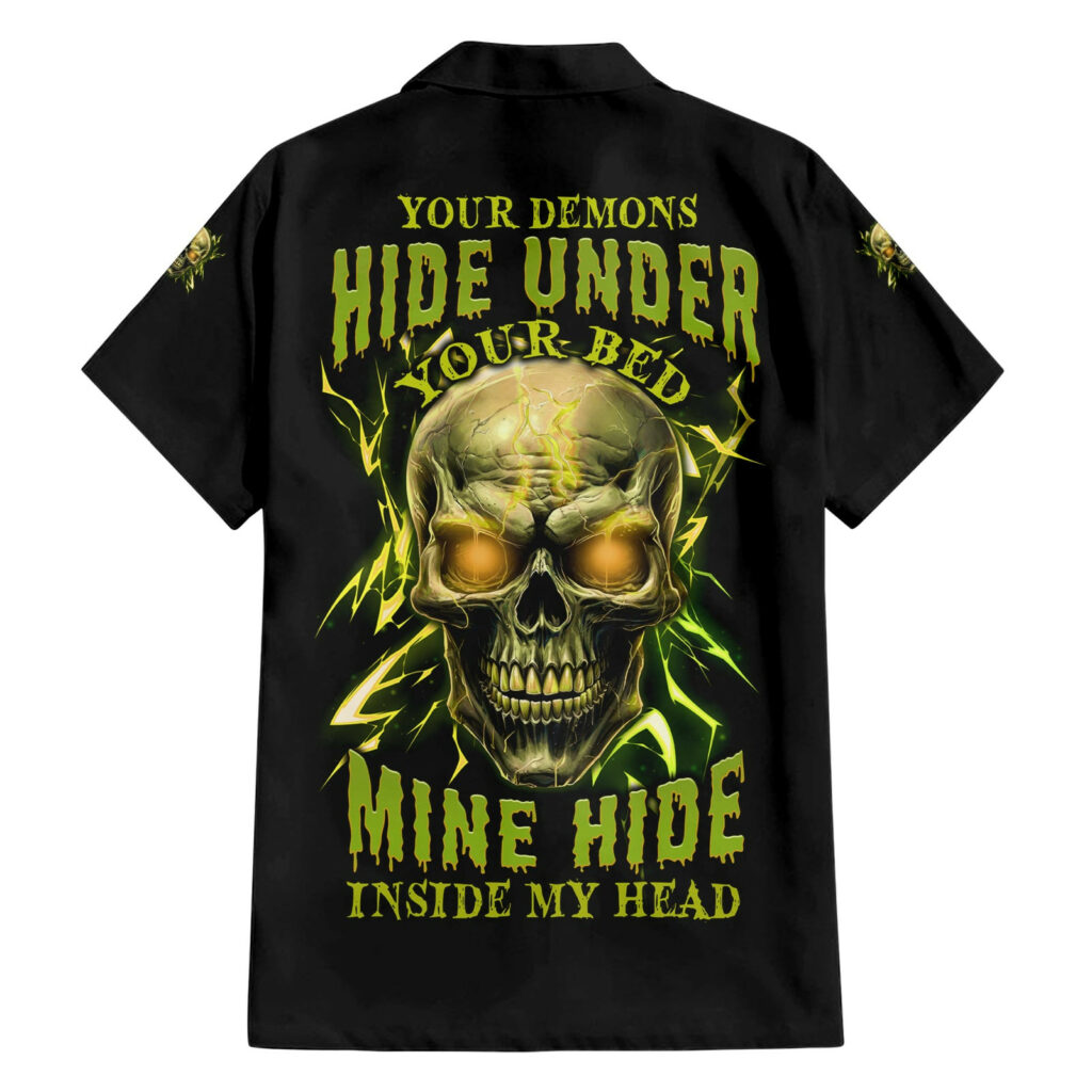 Your Demons Hide Under Your Bed Hawaiian Shirt - Unique Anime Apparel ...