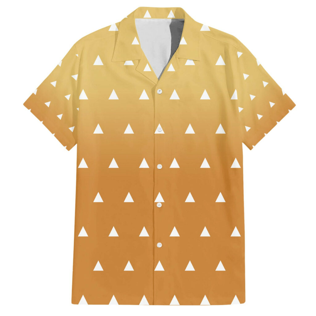Zenitsu Shirt Design Pattern Style Hawaiian Shirt - Unique Anime ...