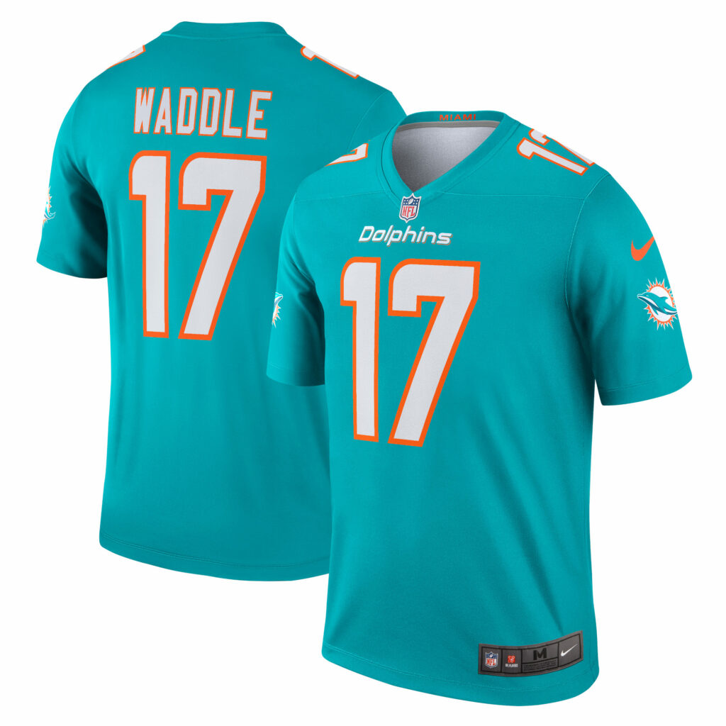 Jaylen Waddle Miami Dolphins Nike Legend Jersey - Aqua - Unique Anime ...